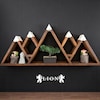 Tri-peak Wood Mountain Shelf - Adventure Decor - Mountain Decor - Wood ...