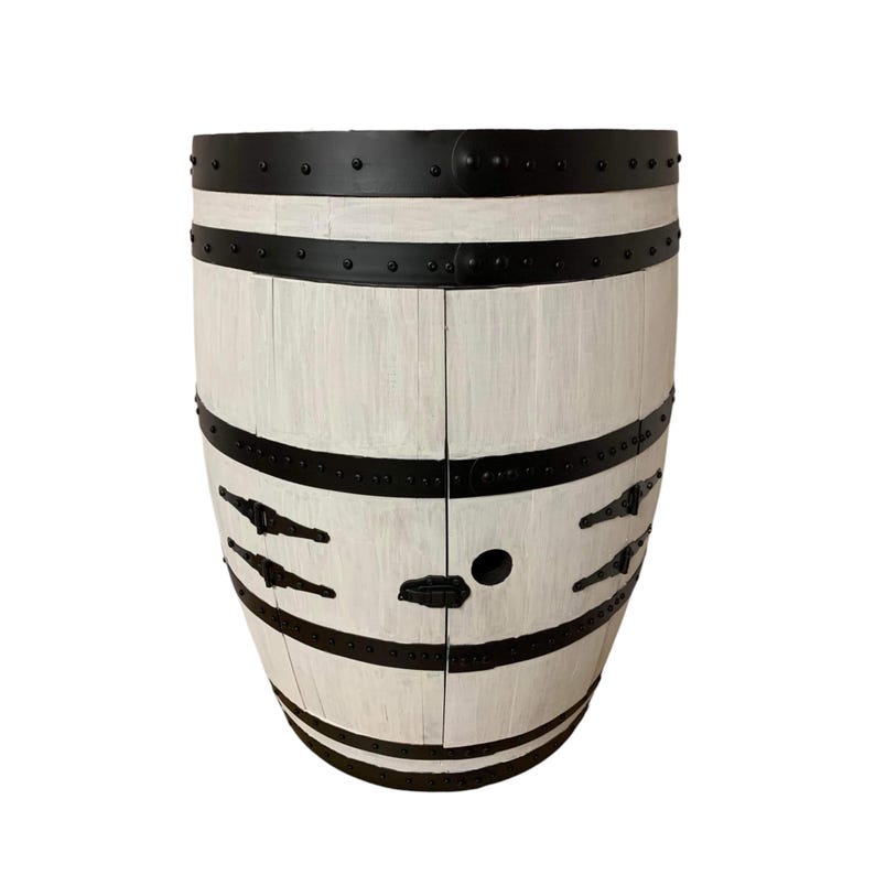 Whiskey Barrel Table Bar Rotating Glass Top | Handcrafted Authentic ...
