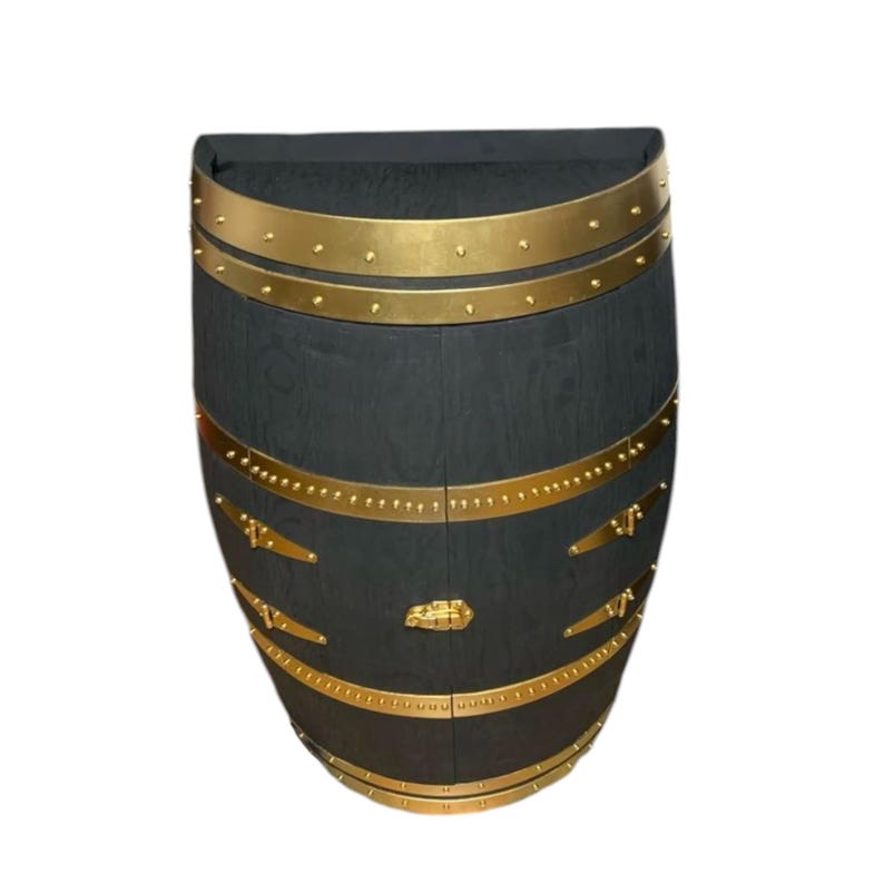 Whiskey Barrel Table Bar Rotating Glass Top | Handcrafted Authentic ...