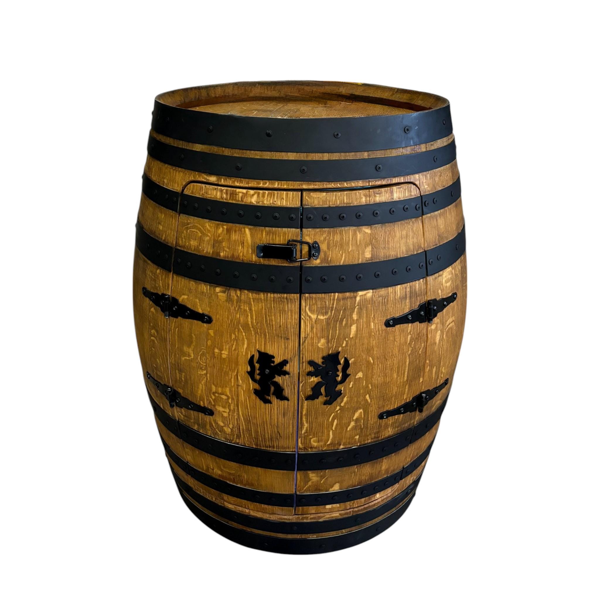 Hand-made Authentic Liquor Barrel Display Cabinet, Handcrafted From ...