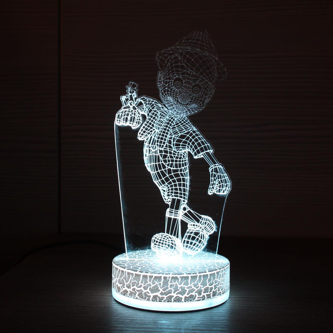 Pinocchio Night Light Pinocchio Nose Bedside Lamp 3D Night Lamp 3D ...