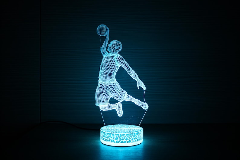 Basketball Player Gifts Basketball Decor 3D Night Lamp Night Light ...