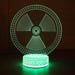 Radiation Symbol Radiation Sign 3D Illusion Led Lamp 3D Night Lamp 3D ...