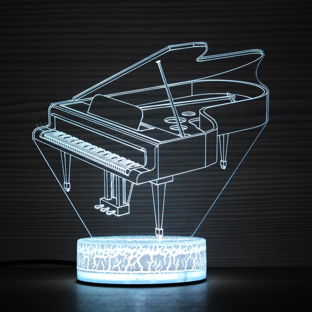 Gift for Pianist Piano Gifts Piano Lamp Piano Light 3D Night Lamp 3D ...