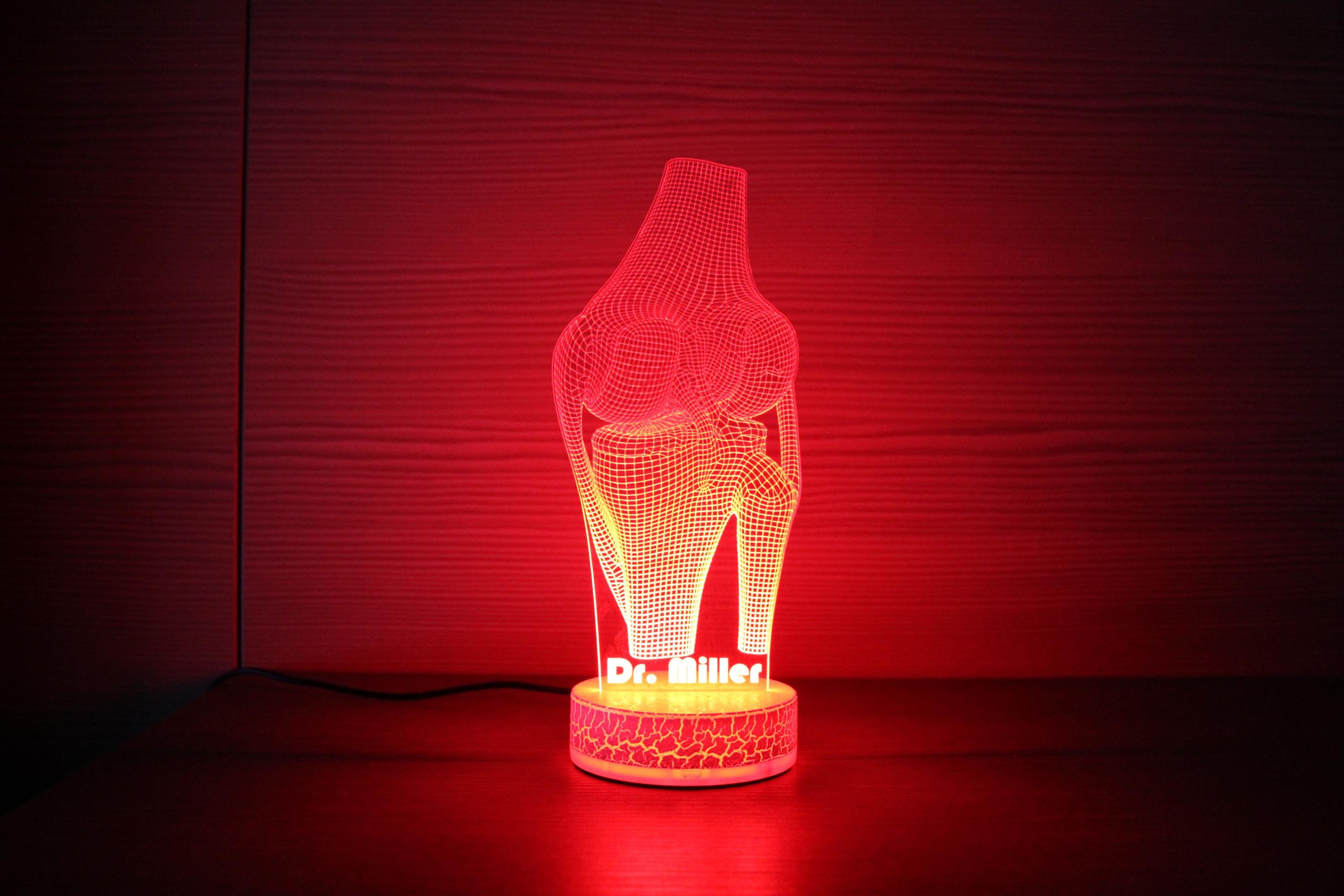 Knee Light Orthopedist Gift Gift for Orthopedist Knee Lamp 3D Knee Lamp ...