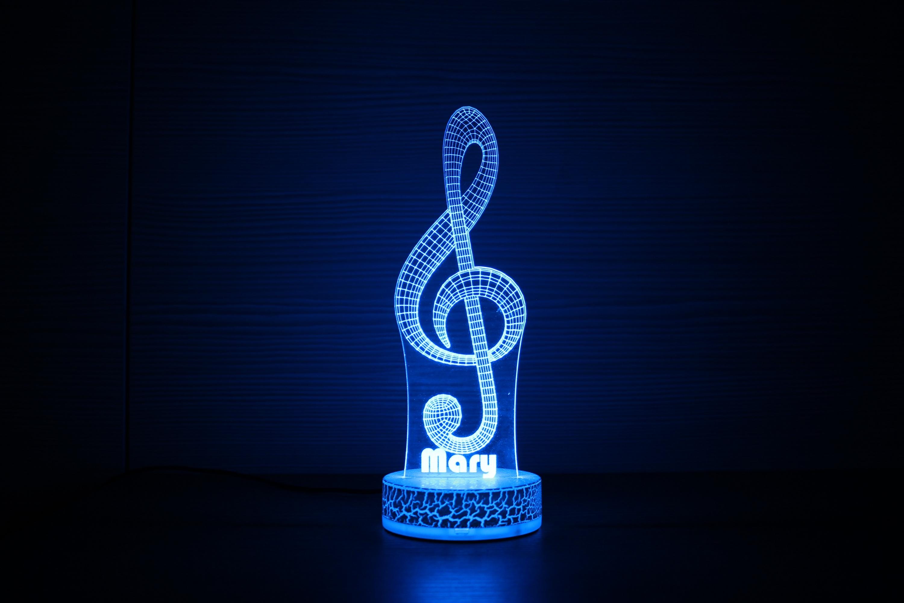 Treble Clef Led Night Light Musician Gift Music Lover Gift Gift for ...