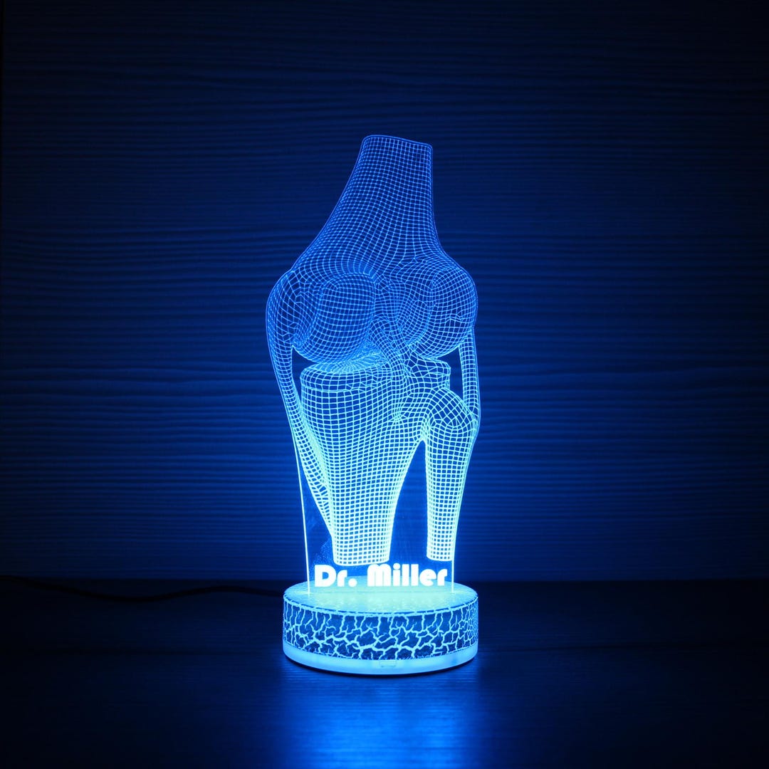 Knee Light Orthopedist Gift Gift for Orthopedist Knee Lamp 3D Knee Lamp ...