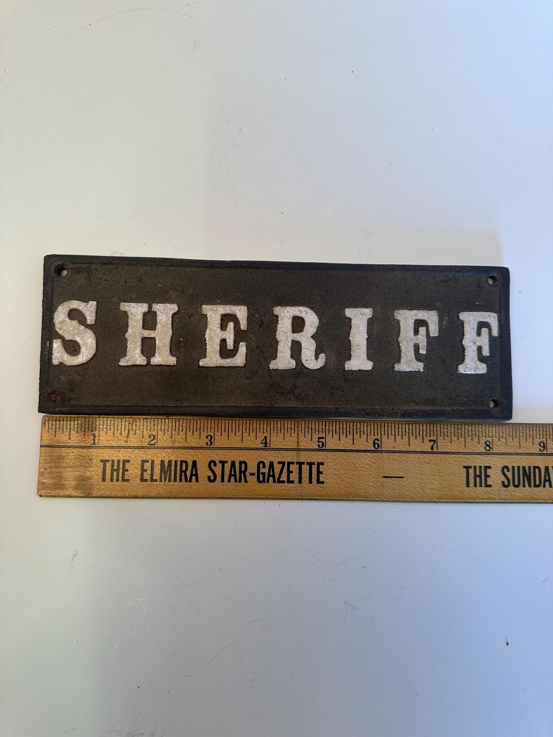 Cast Iron Sheriff Sign Western Style Mancave Kids Room Wild West DK - Etsy