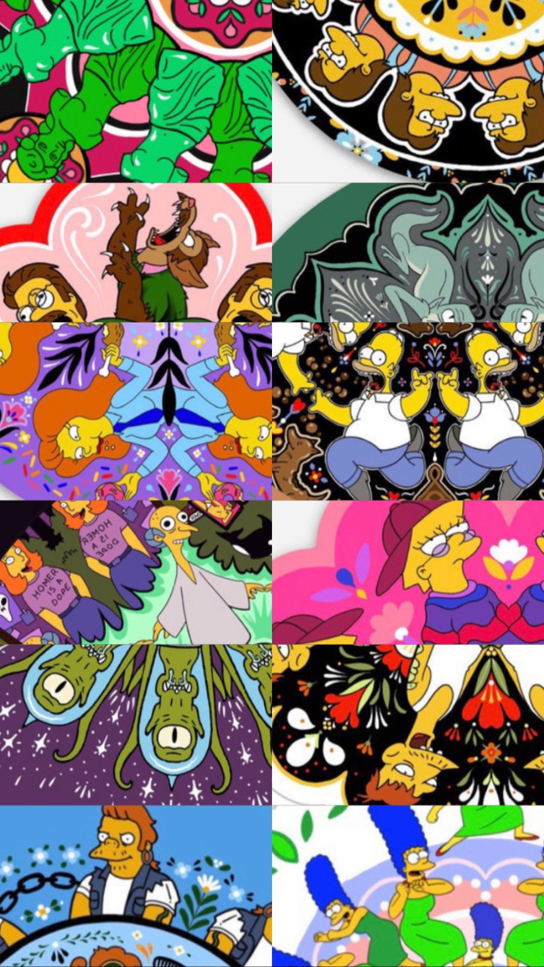 Simpsons Stickers Set of 12 Mandala Waterproof 3 Stickers - Etsy