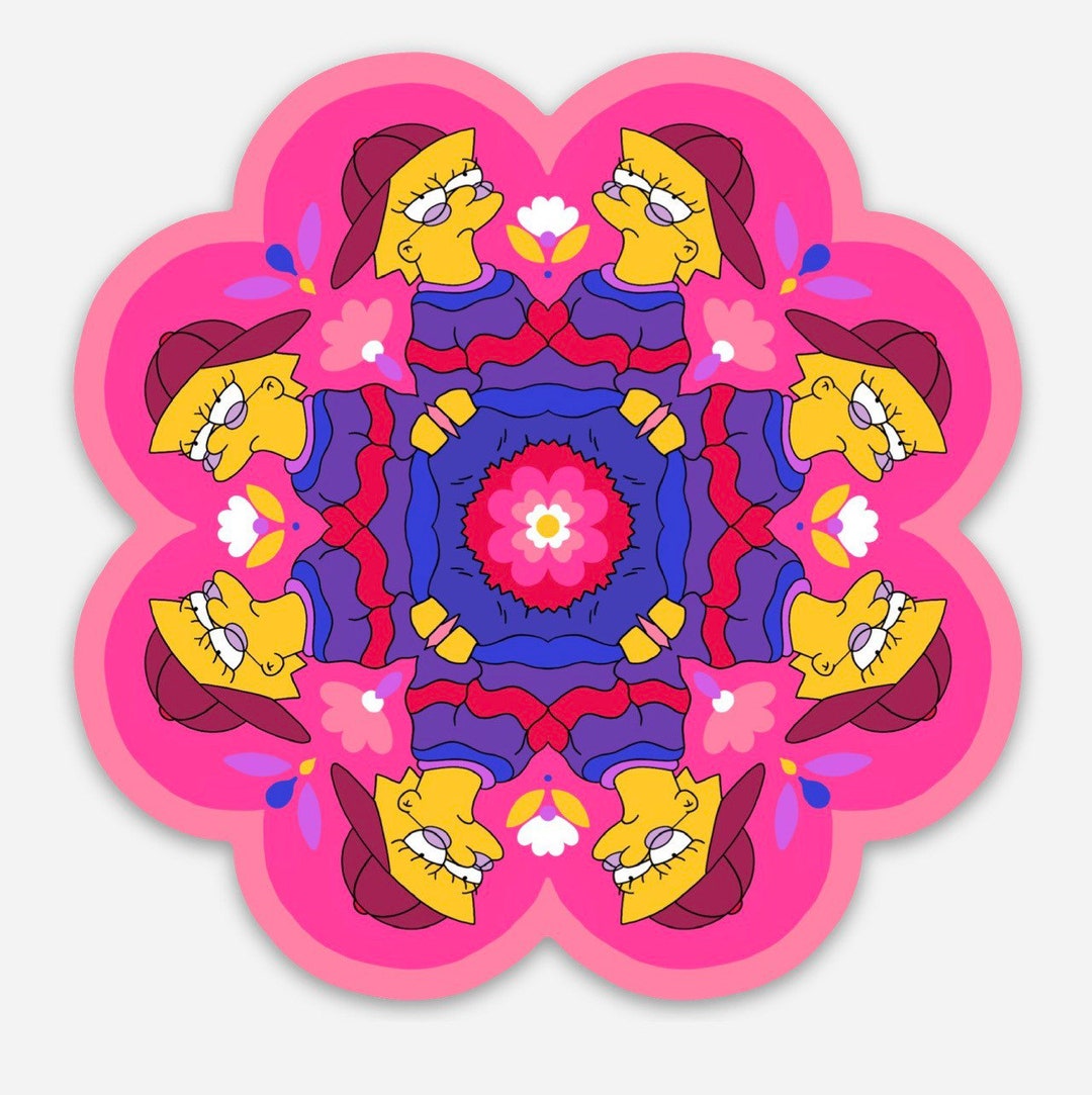 Like You Know Whatever Lisa Simpson Meme the Simpsons Mandala Sticker 3 ...