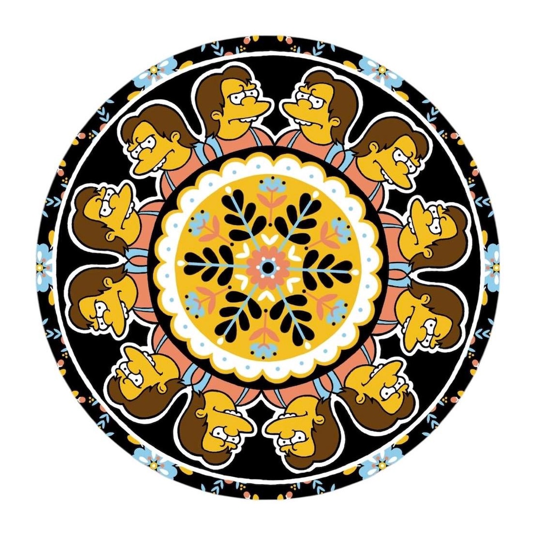 Nelson Mandala Simpsons Sticker - Etsy