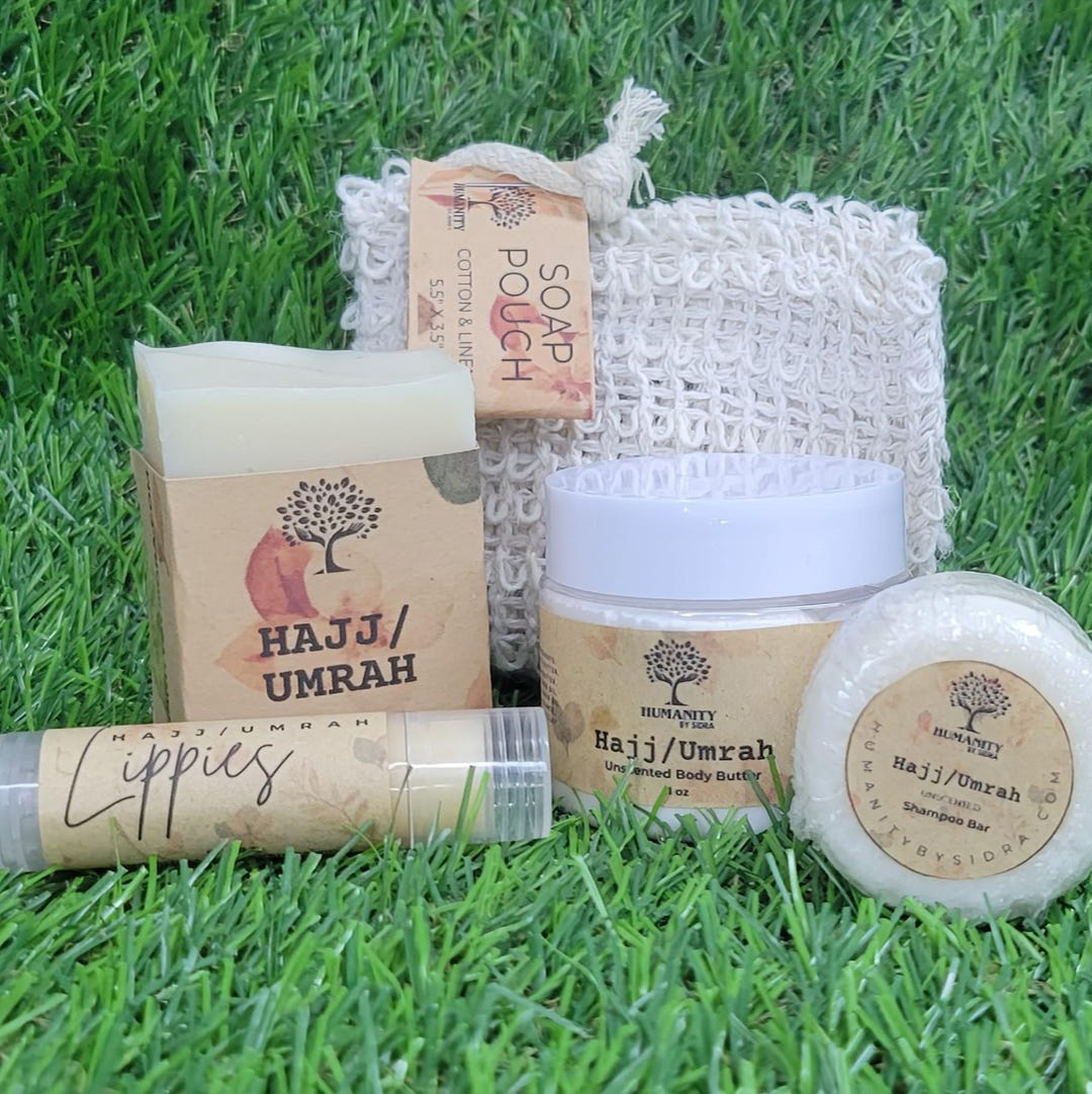 Hajj/umrah Unscented Hygiene Kit – Artisan Soap, Body Butter & Shampoo ...