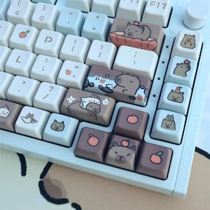 Capybara 138 Keycaps Set | MDA Profile | PBT Molded for MX Style ...