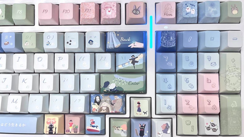 Totoro Keycap Set: Ghibli Inspired PBT Cherry MX (142 Keys) - Etsy