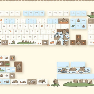 Capybara 138 Keycaps Set | MDA Profile | PBT Molded for MX Style ...