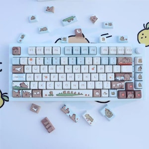 Capybara 138 Keycaps Set | MDA Profile | PBT Molded for MX Style ...