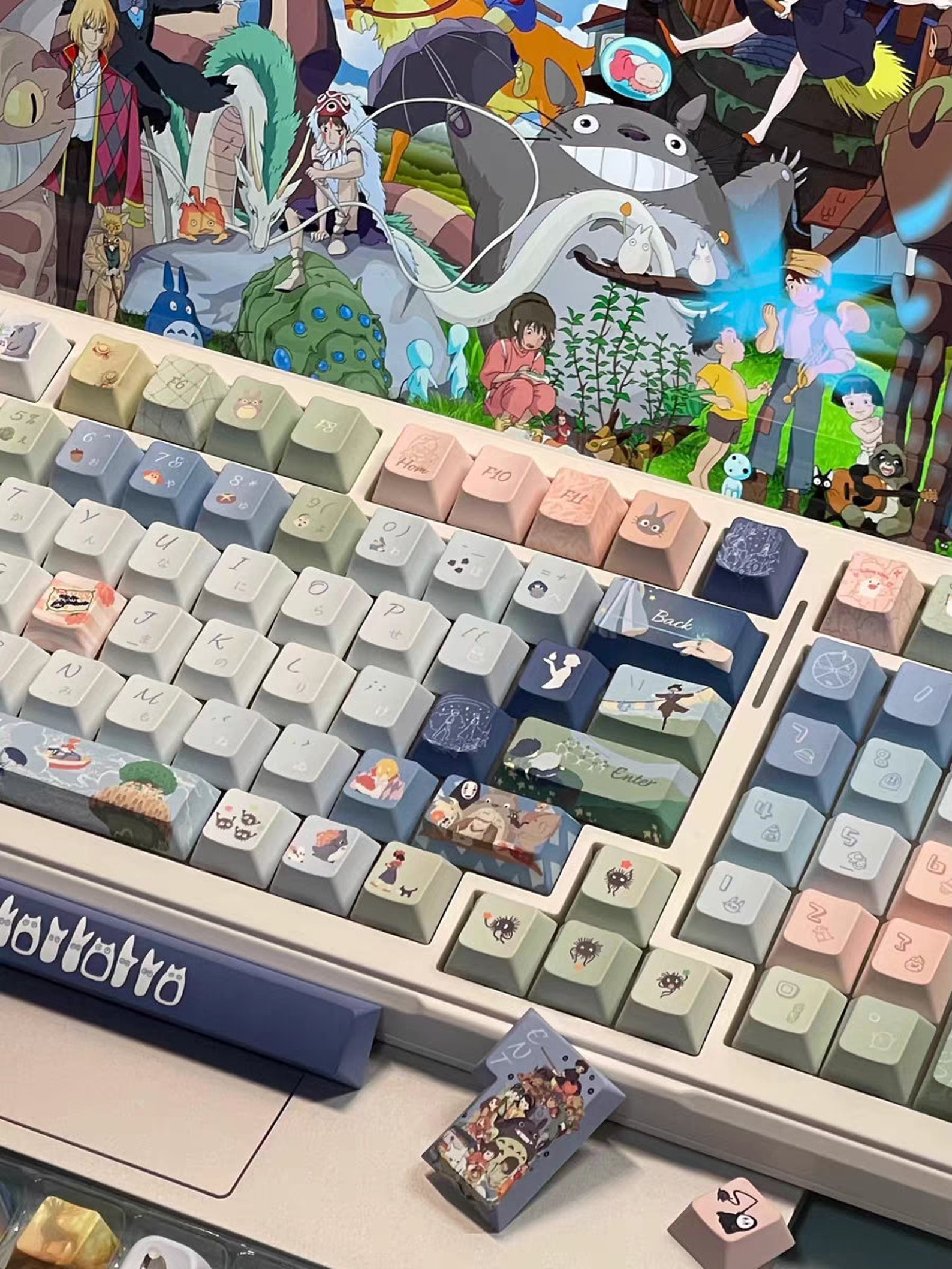 Totoro Keycap Set: Ghibli Inspired PBT Cherry MX (142 Keys) - Etsy