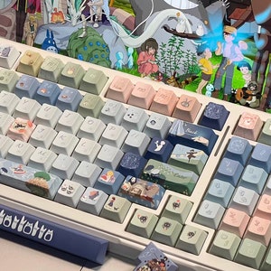 Totoro Keycap Set: Ghibli Inspired PBT Cherry MX (142 Keys) - Etsy