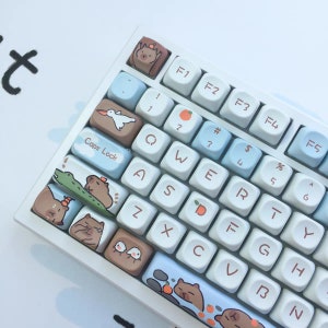 Capybara 138 Keycaps Set | MDA Profile | PBT Molded for MX Style ...