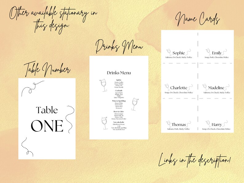 Celebration Food Menu, Menu Template, Editable Menu, Party Menu, Modern ...