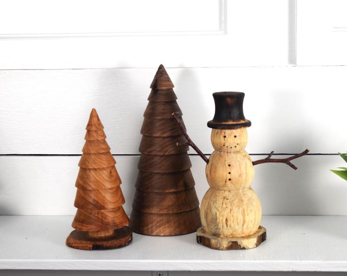 Wood Stack Snowman Tiered Tray, Holiday Decor Home Decor Christmas ...