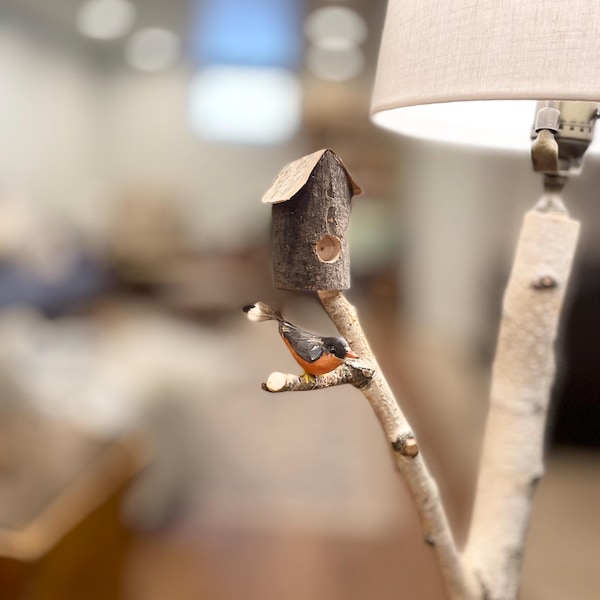 Birch Table Lamp - Etsy