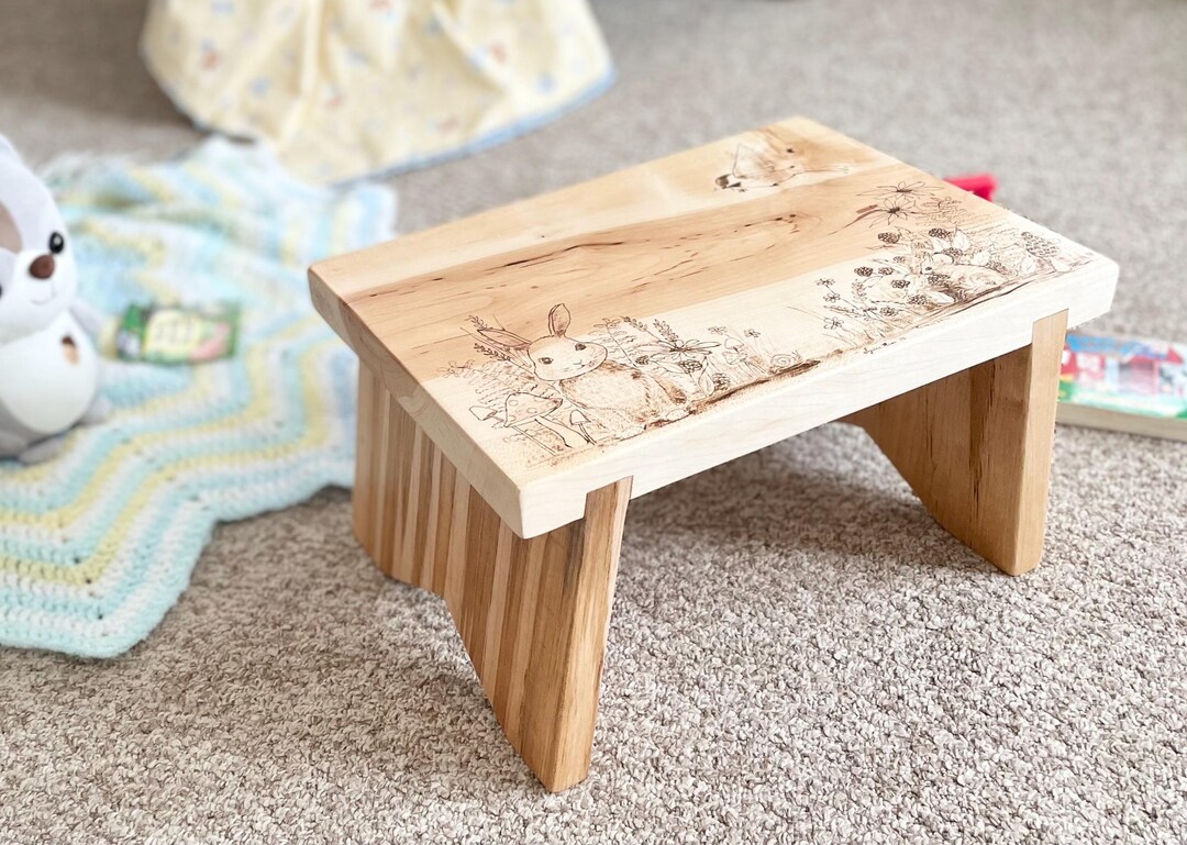 Personalized Child’s Step Stool, Handmade Hardwood Stool, Custom Name ...