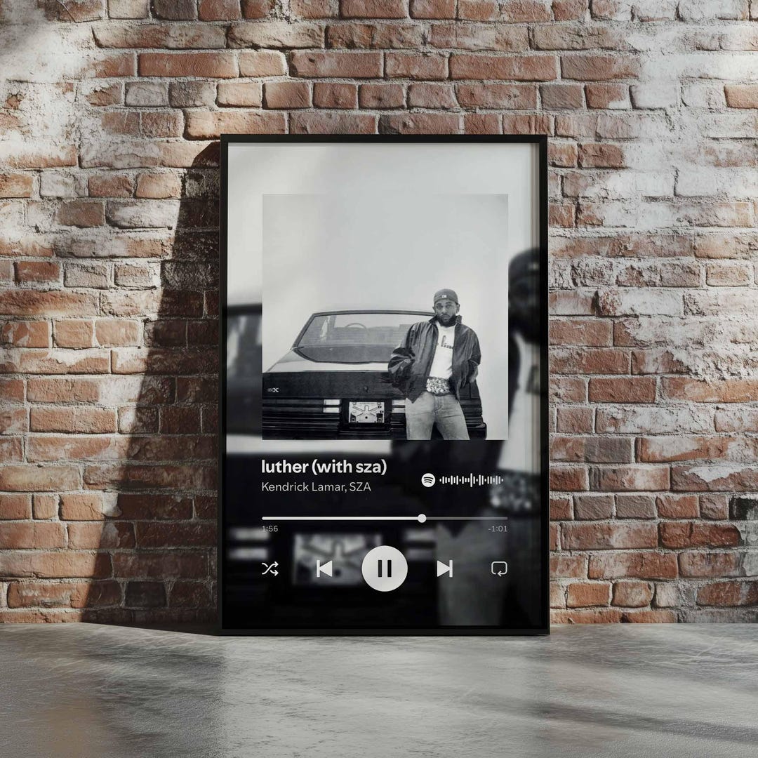 Spotify-inspired Digital Art Print Kendrick Lamar / SZA luther GNX ...