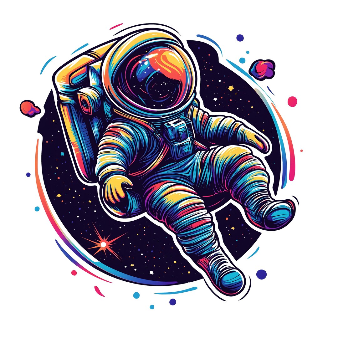 Space Astronaut Stickers | Vinyl Decal for Laptop | Water Bottle ...