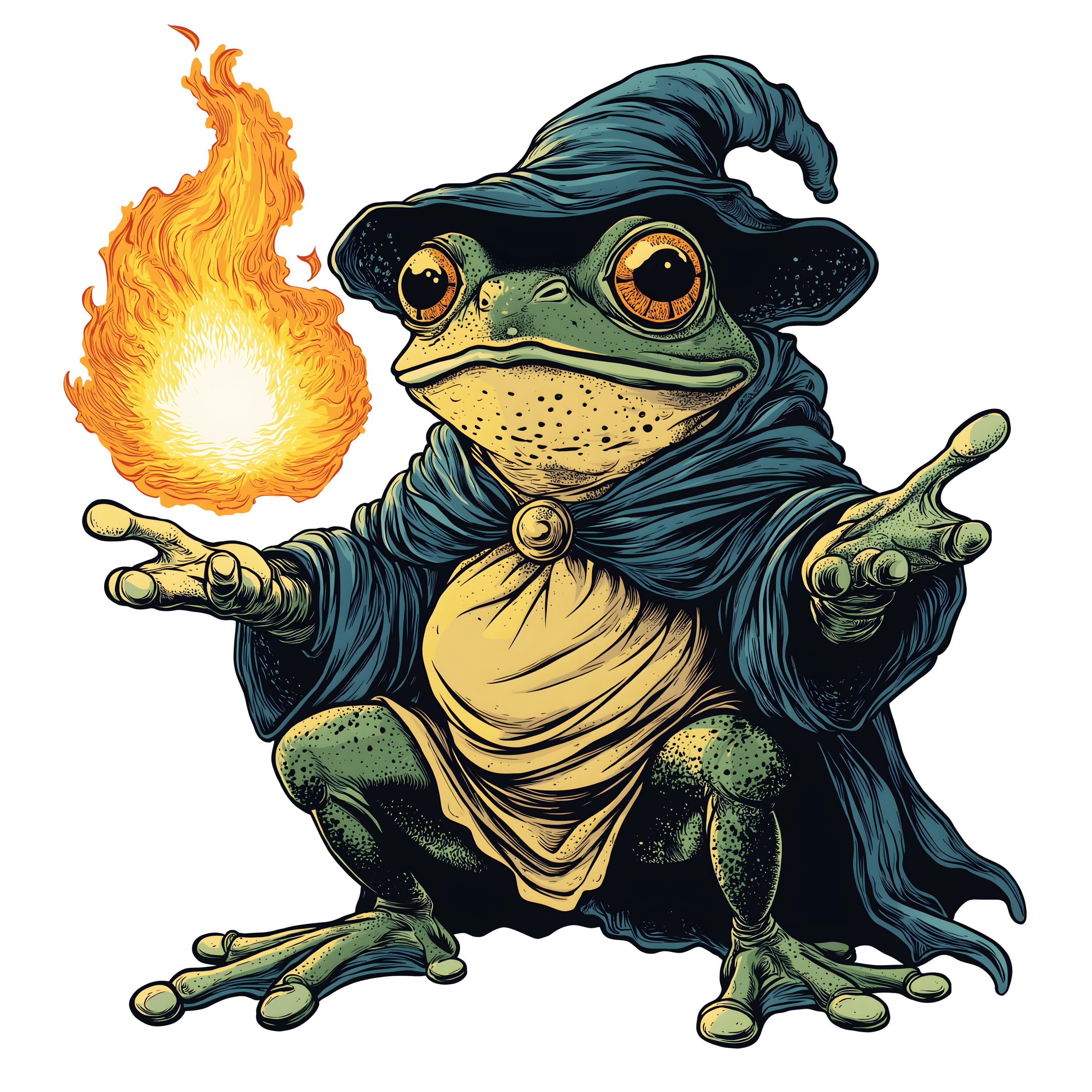 Fantasy Frog Stickers | Magical Frog Sticker Pack | Fireball Spell ...