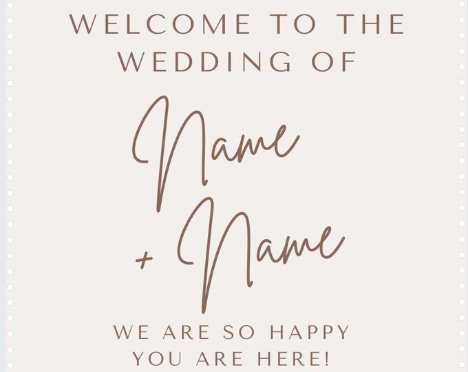 Customizable Welcome & Thank You Sign Posters – Neutral Beige With ...