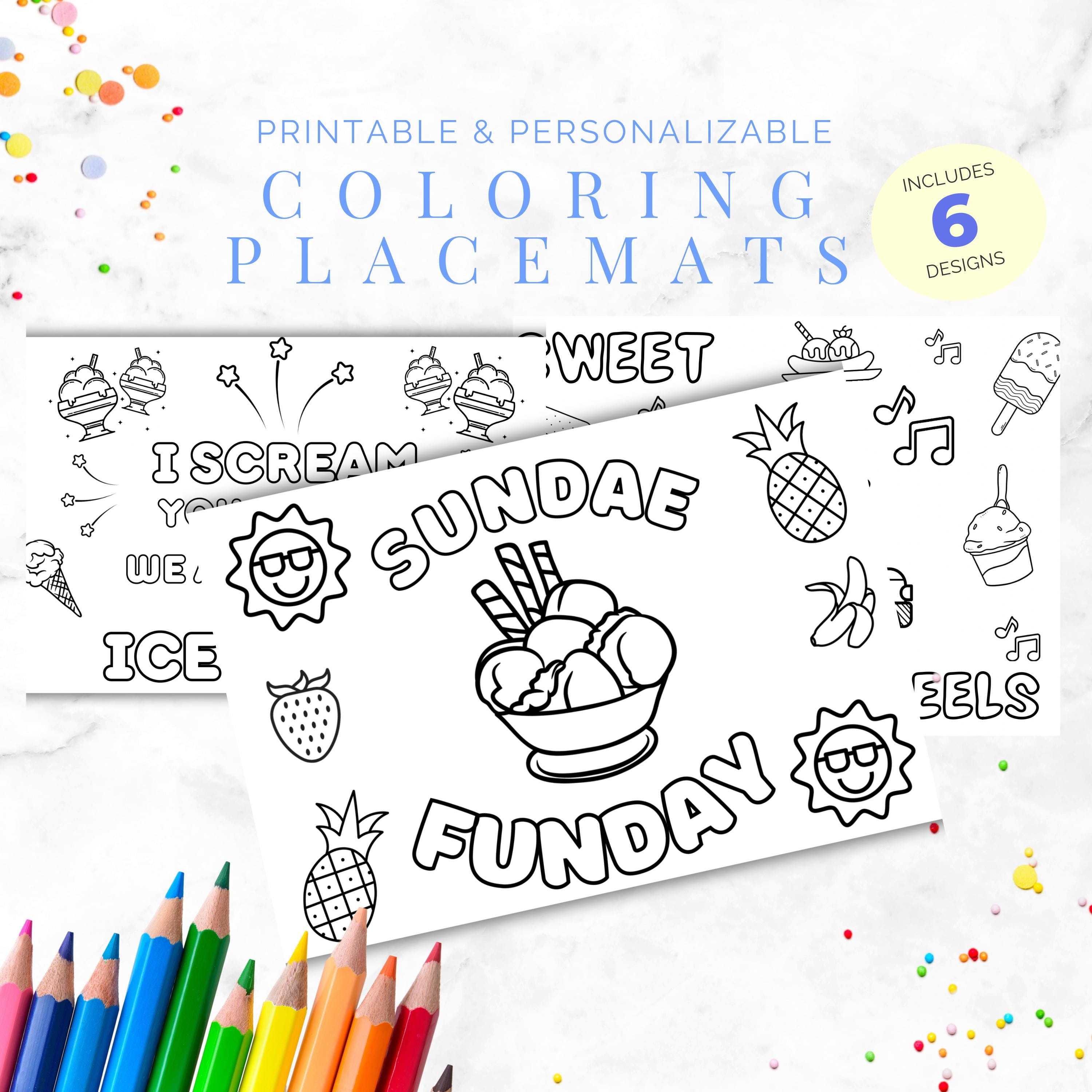 Personalized Ice Cream Coloring Sheet Colouring Picture Here's the ...