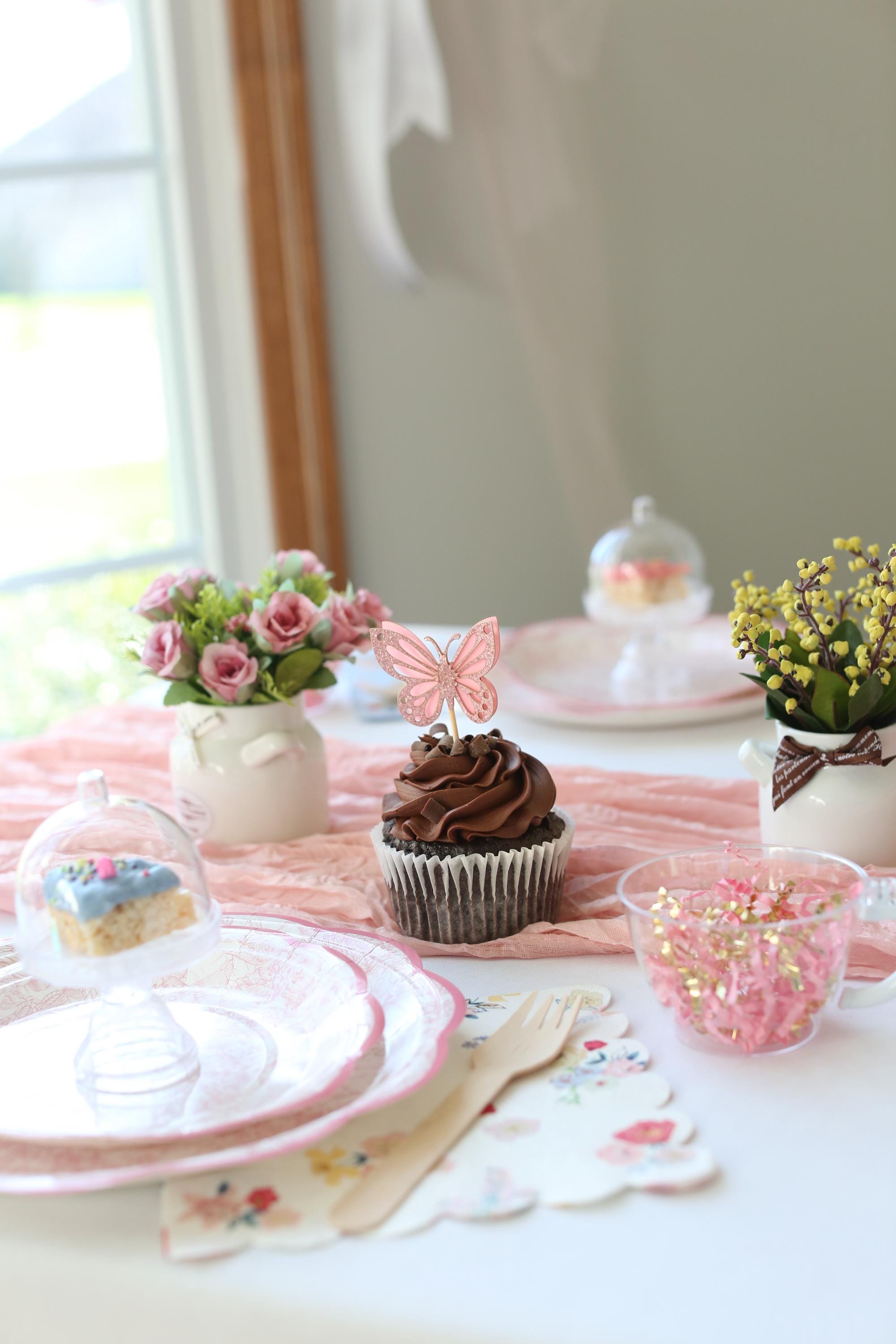 Butterfly Garden Tea Party Decoration Kit: Floral Birthday Celebration ...