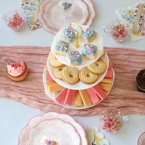 Butterfly Tea Party Decorations Kit: Floral Banner, Plates, and Cups - Etsy