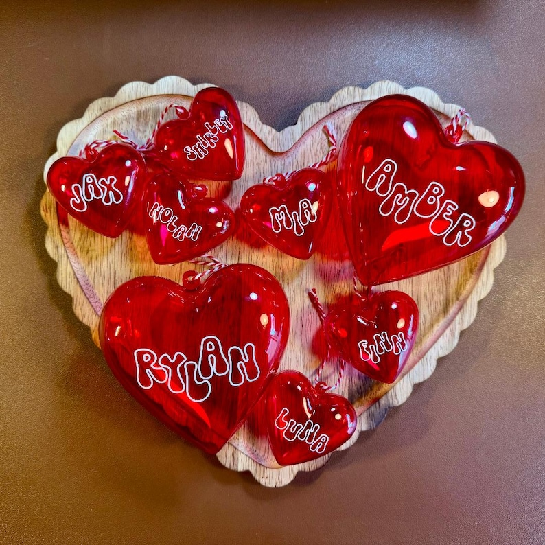 Personalized Heart Shaped Candy Box, Heart Candy Container, Candy Gift ...