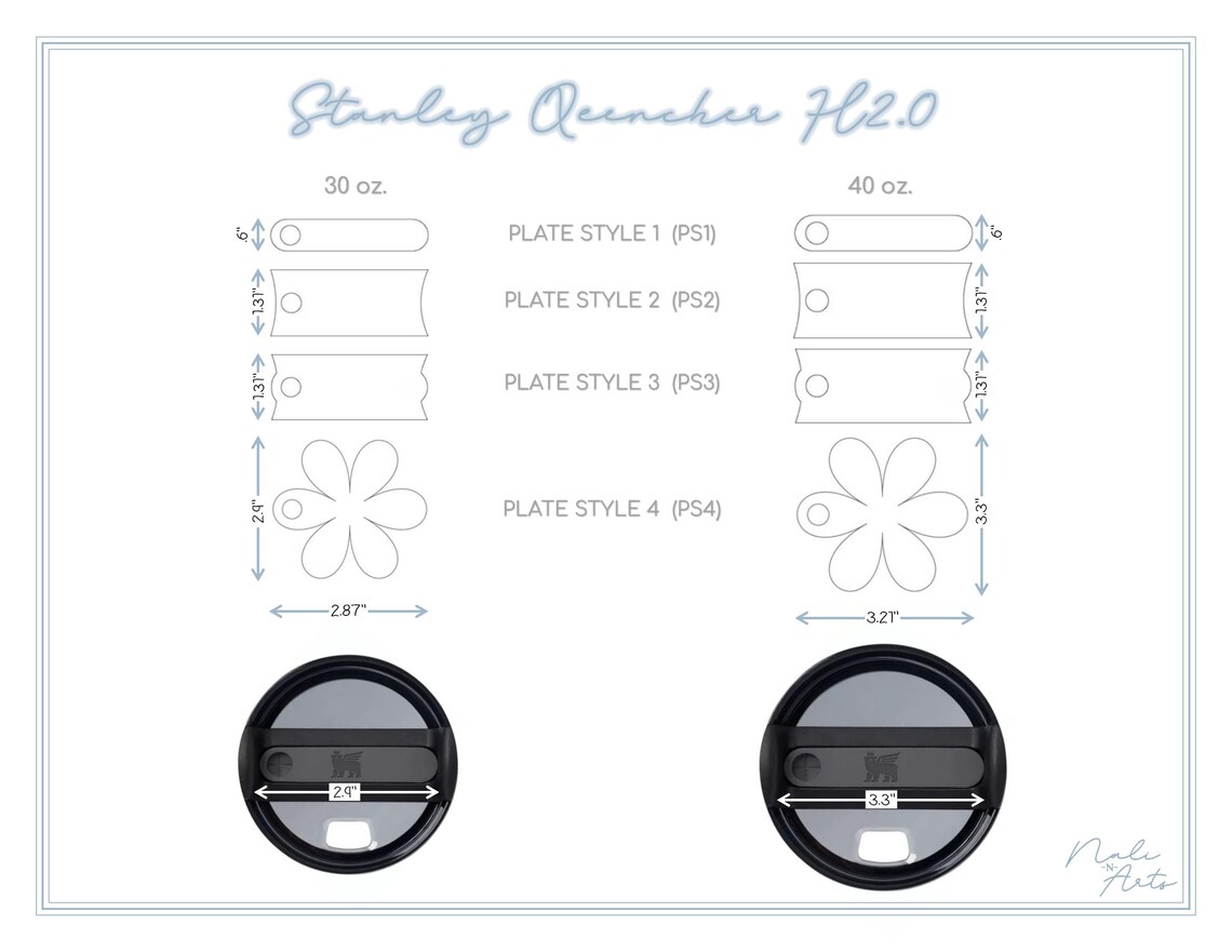 Stanley Name Plate, Stanley Topper, Personalized Stanley Cup Name Tag ...