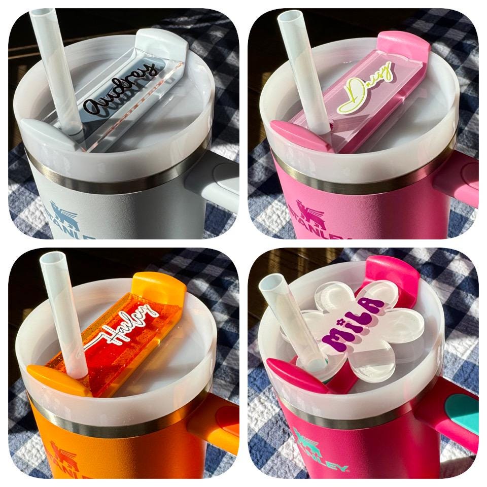 Stanley Name Plate, Stanley Topper, Personalized Stanley Cup Name Tag ...