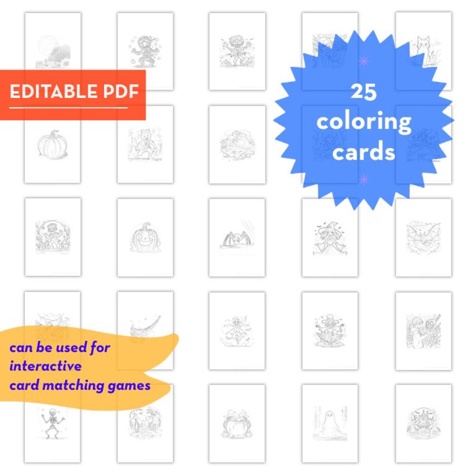 75 Printable Halloween Flashcards for Kids Phonetic Spelling and ...