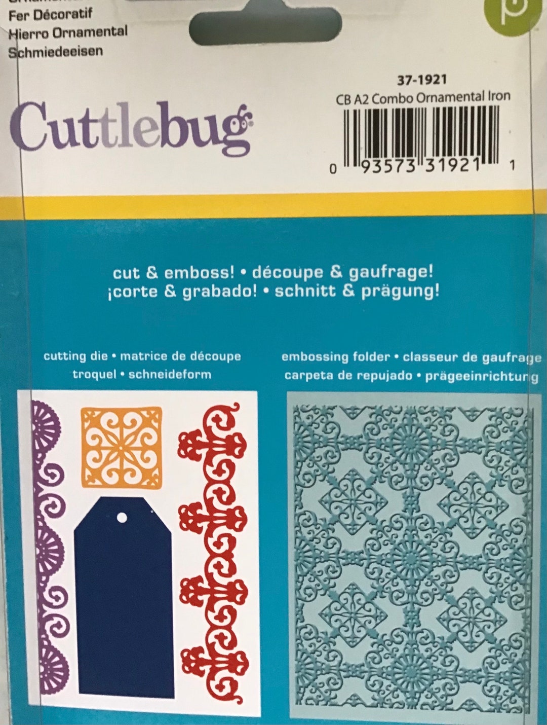Cuttlebug Ornamental Iron Set/5 Embossing Folder and 4 Cutting Plates ...