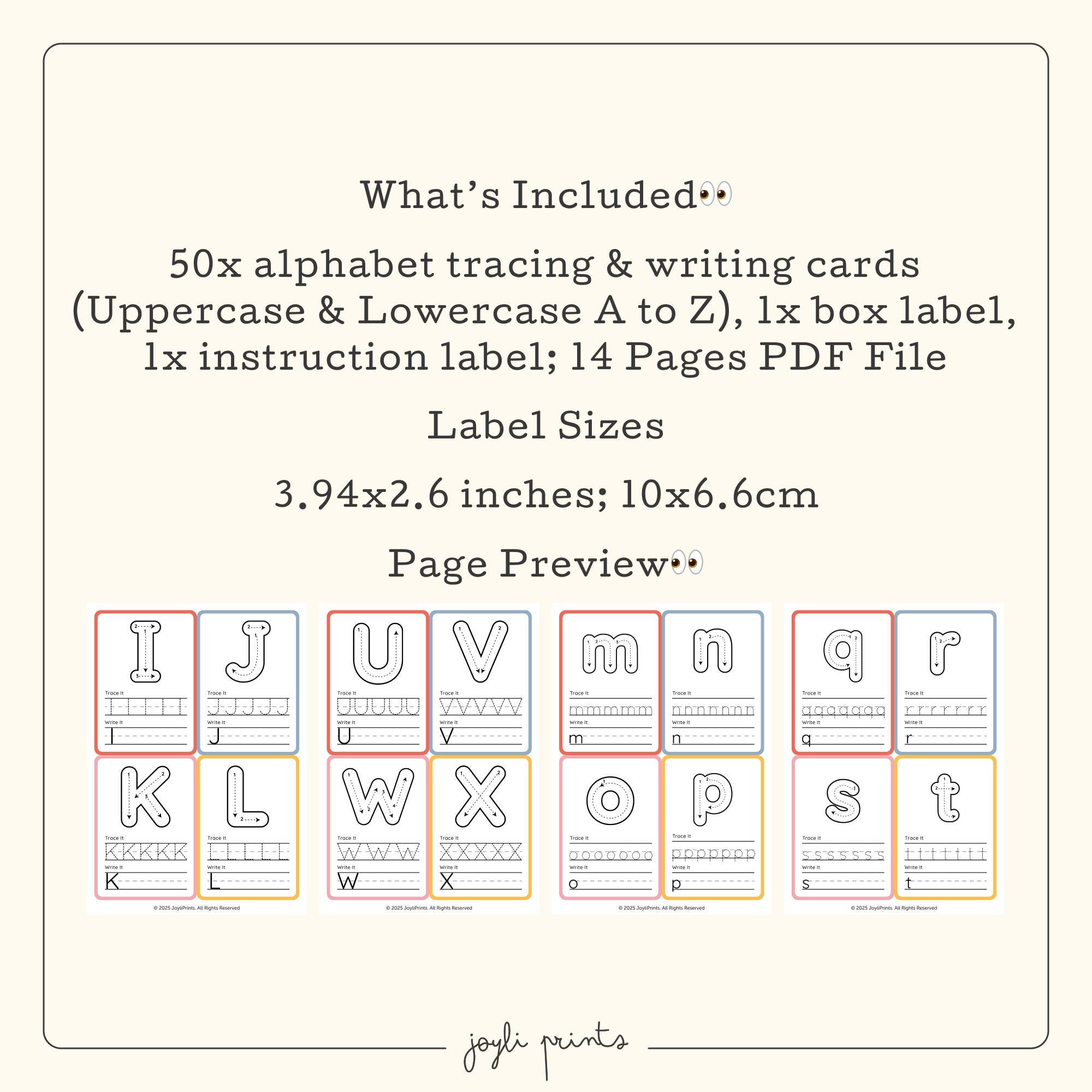 Printable Uppercase Lowercase Alphabet Tracing and Writing Task Cards ...
