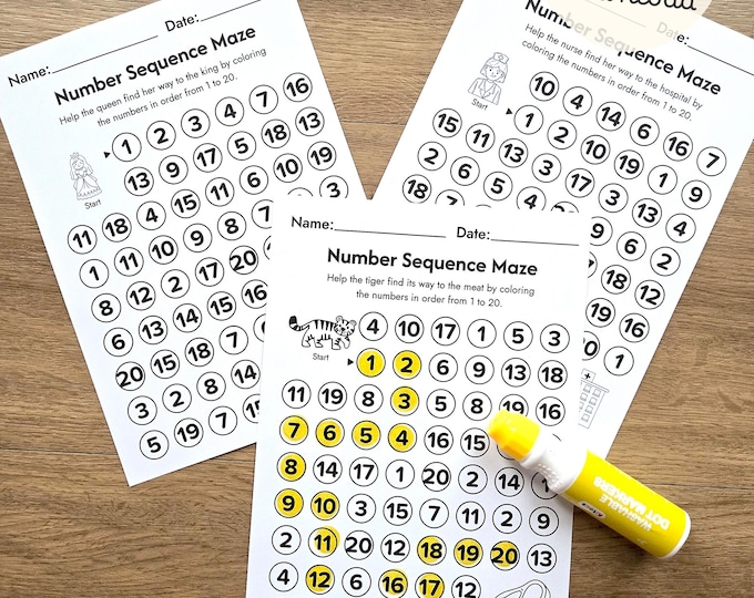 Numbers 1-10 Dot Markers, Dab Markers Preschool Printable, Preschool ...