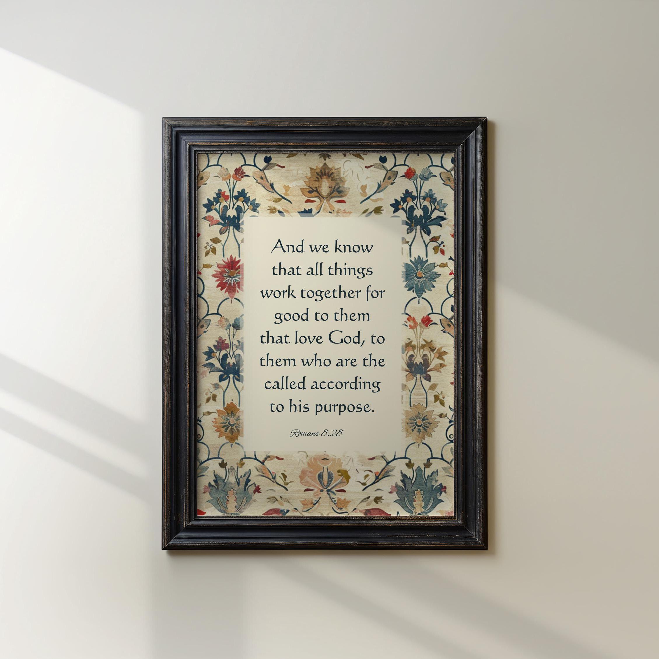 Romans 8:28 | Bible Verse Printable | Room Print Decor | Wall Art ...
