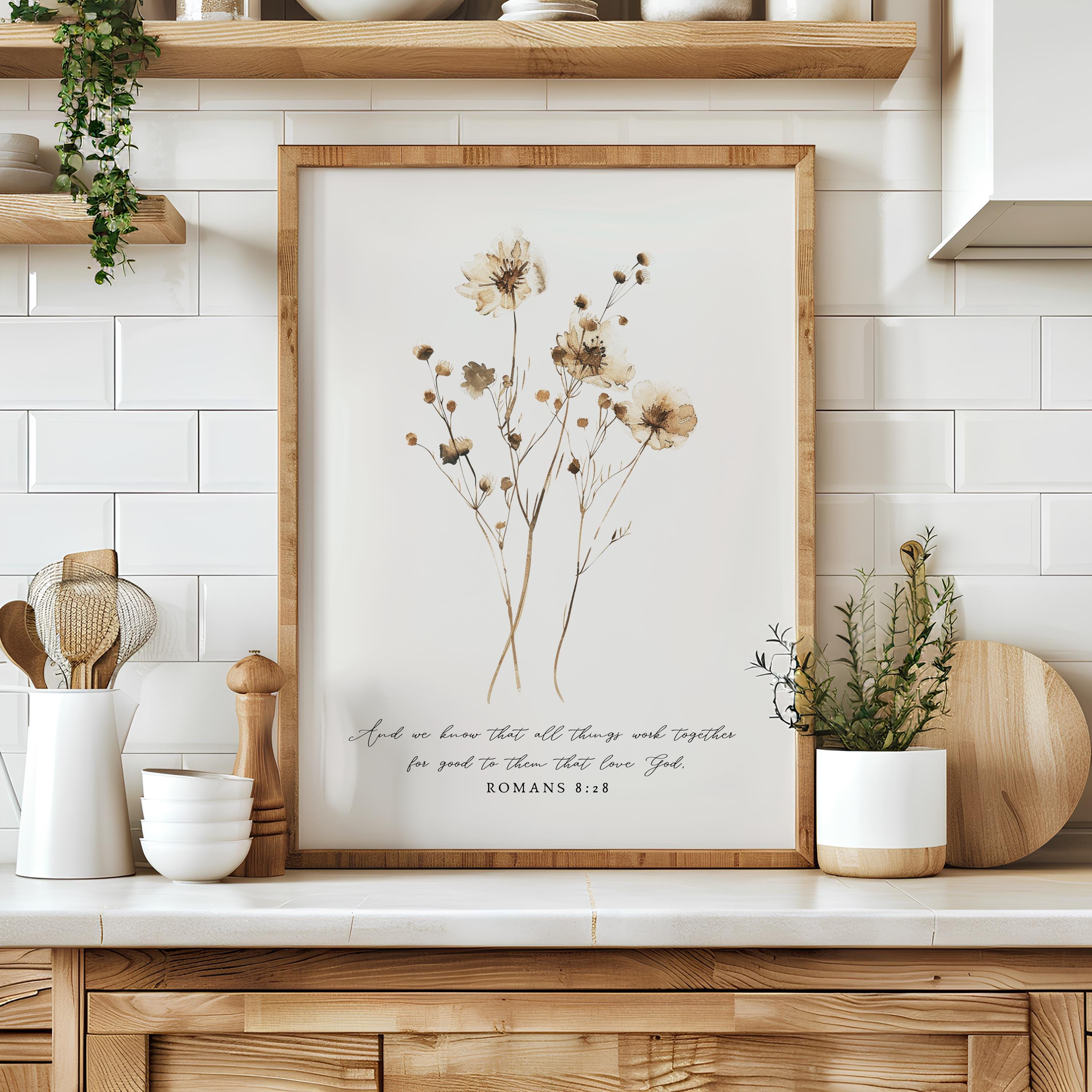 Romans 8:28 | Bible Verse Printable | Room Print Decor | Wall Art ...
