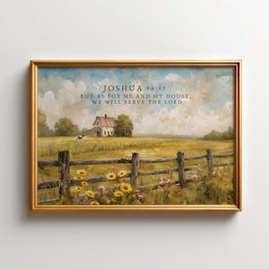 Joshua 24:15 KJV Bible Verse Printable Room Print Decor Wall Art ...