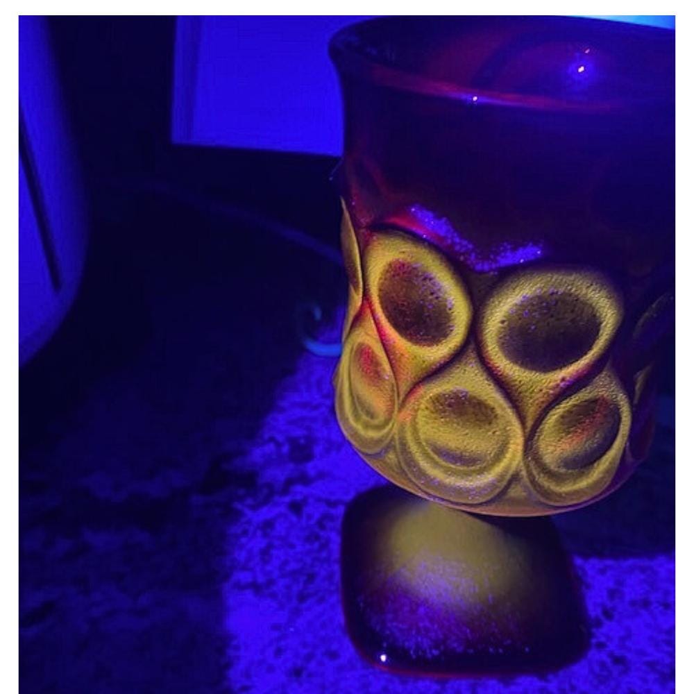 Noritake Spotlight Ruby Red Goblet Stemware 1970's Glasses Cadmium. Set ...