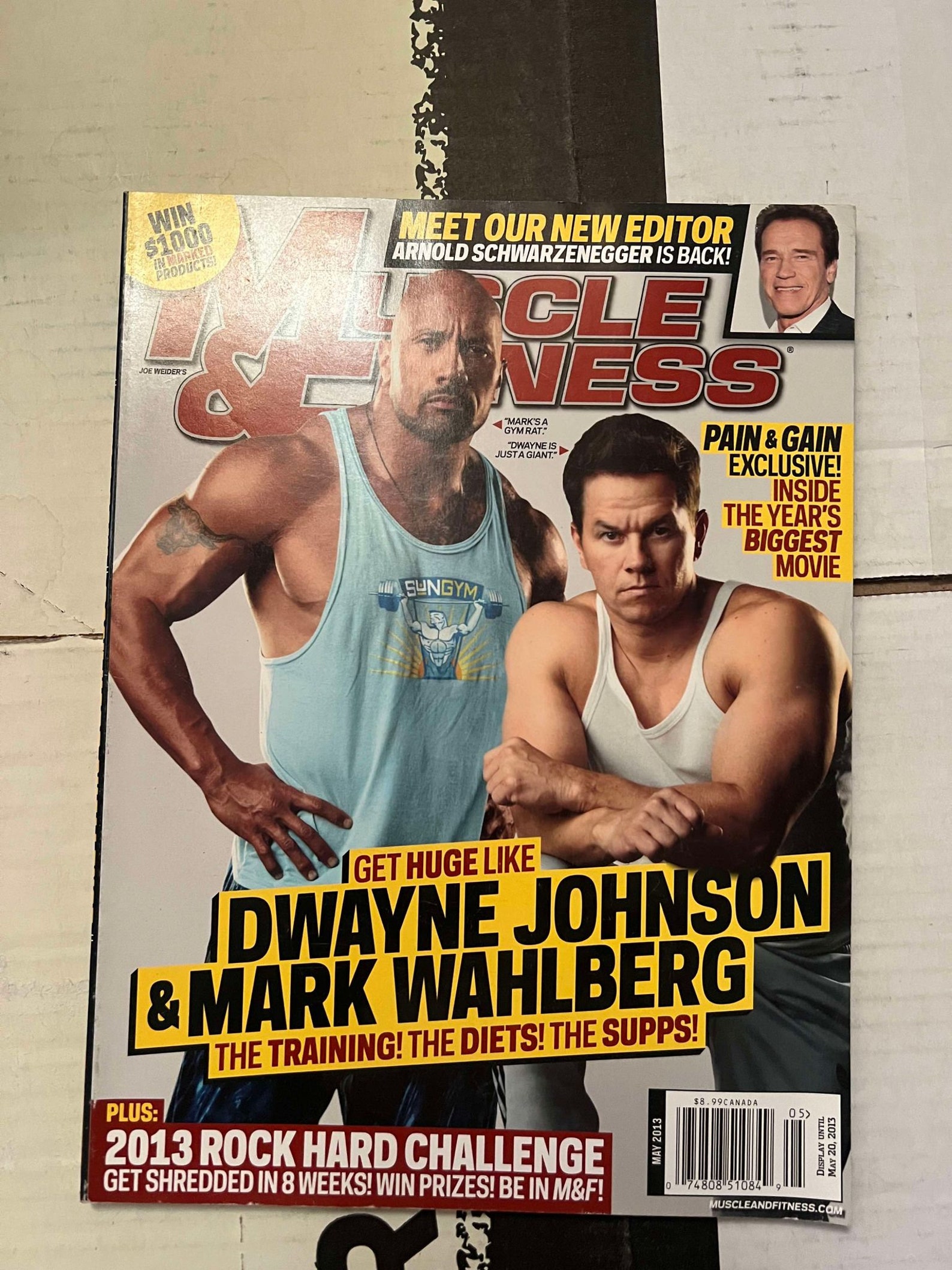 Muscle & Fitness Bodybuilding Magazine / Dwayne Johnson Mark Wahlberg ...