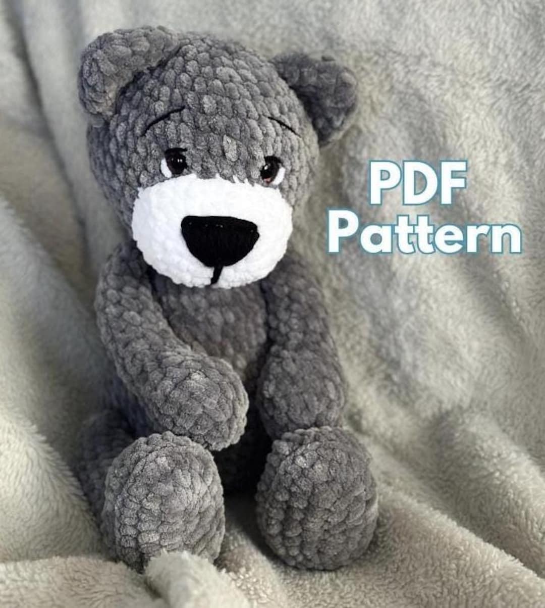 Bear Crochet Plushie Pattern PDF. Buddy the Bear Plushie Pattern - Etsy