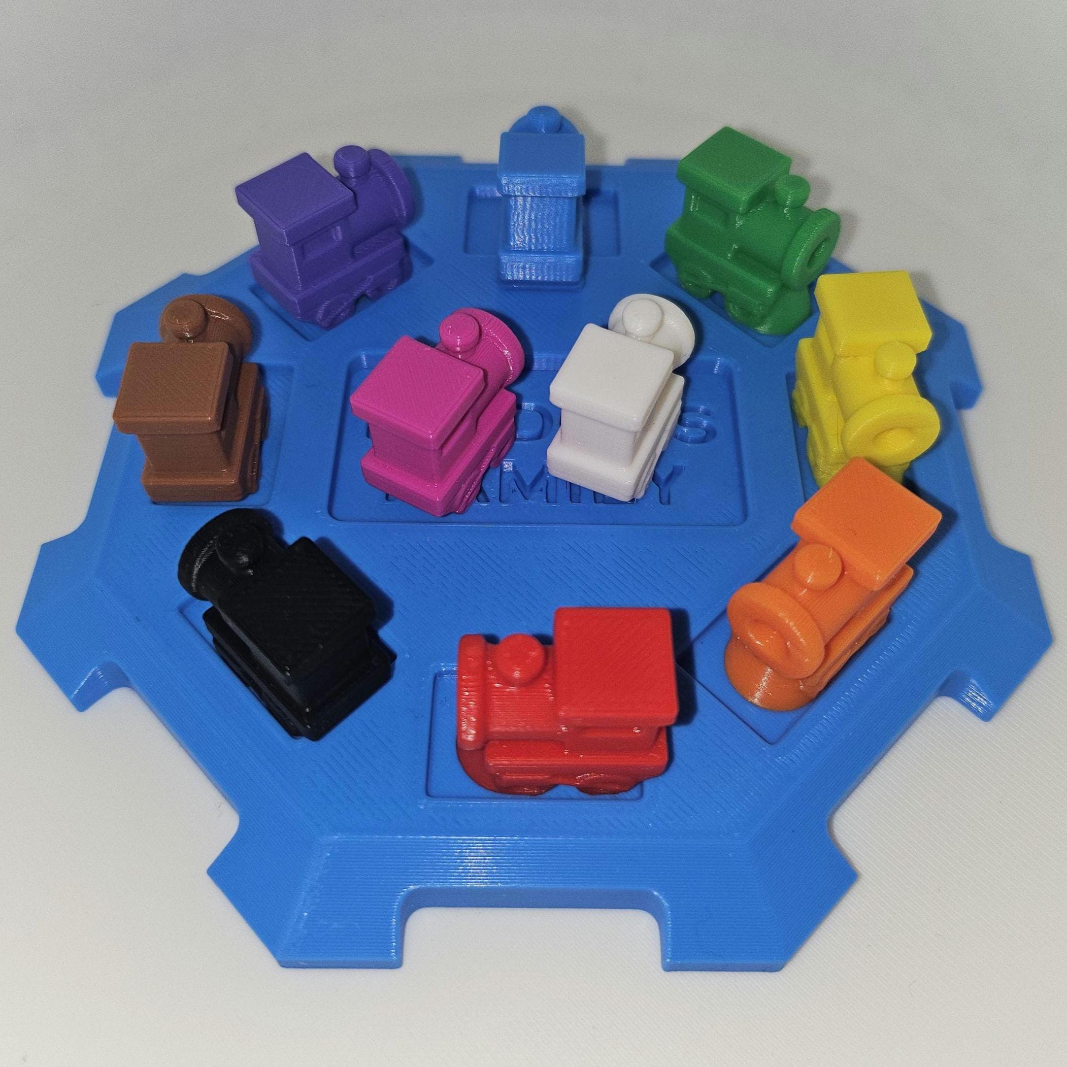 Mexican Train Game: 3D Printed Colorful Train Set (10 Pieces) - Etsy