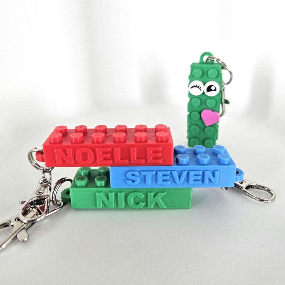 Custom Brick Name Keychain: Personalized Block Keychain, Fun Gift - Etsy