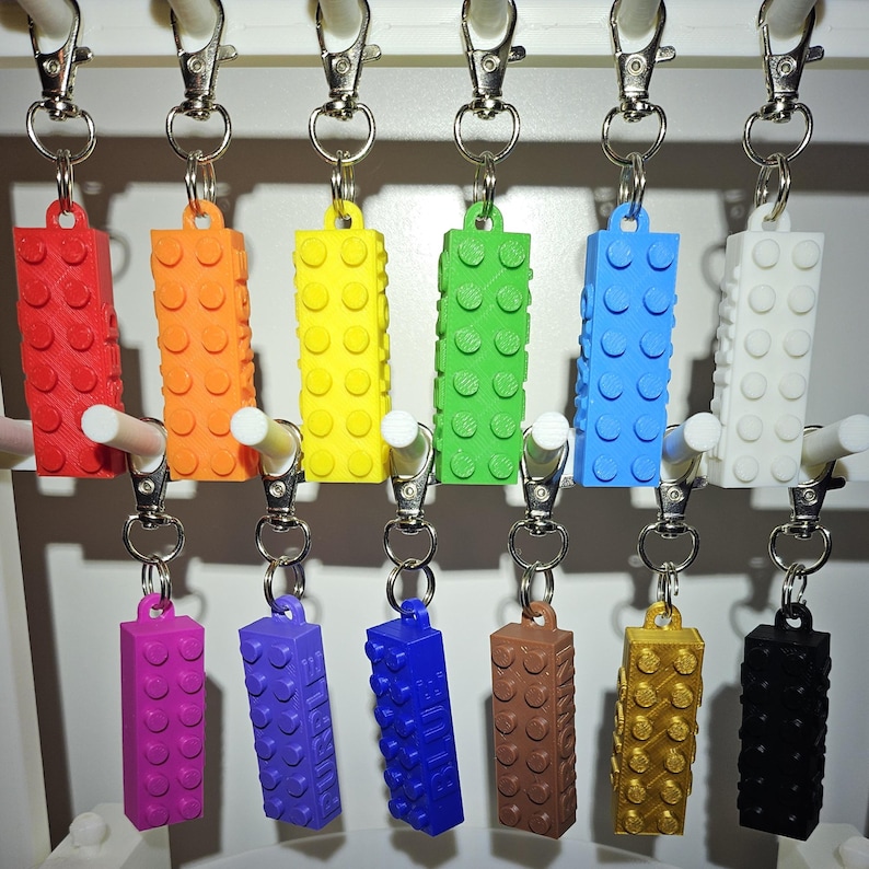 Custom Brick Name Keychain: Personalized Block Keychain, Fun Gift - Etsy